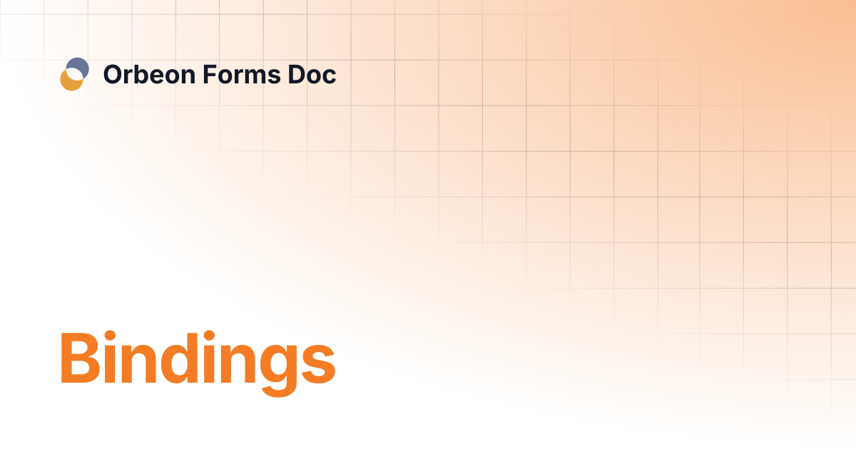 Bindings | Orbeon Forms